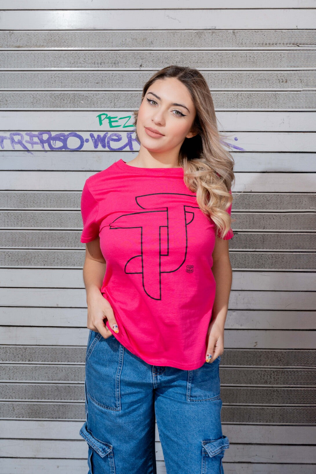 PLAYERA MUJER TJ - ROSA – I Love 664 Tijuana